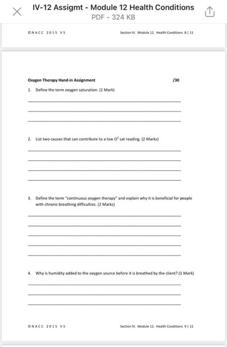 Solved Х IV-12 Assigmt - Module 12 Health Conditions PDF - | Chegg.com