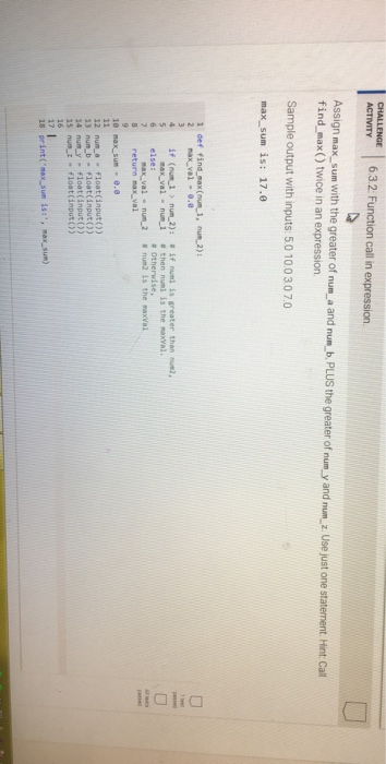 Solved ACTIVITY 6.2.3: Function call with parameters | Chegg.com Solved ACTIVITY 6.2.3: Function call with parameters | Chegg.com