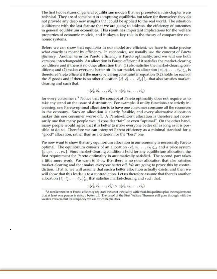 Solved The first two features of general equilibrium models | Chegg.com