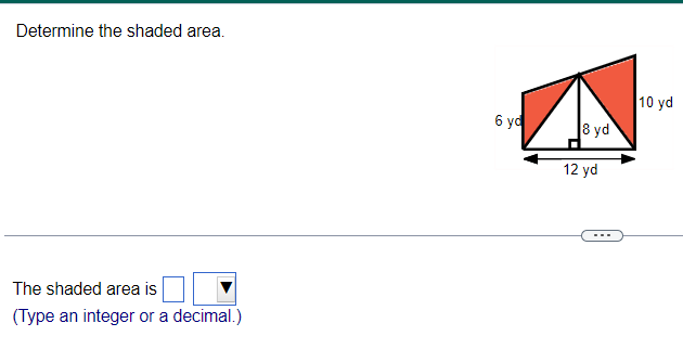 Solved Determine the shaded area.The shaded area is(Type an | Chegg.com