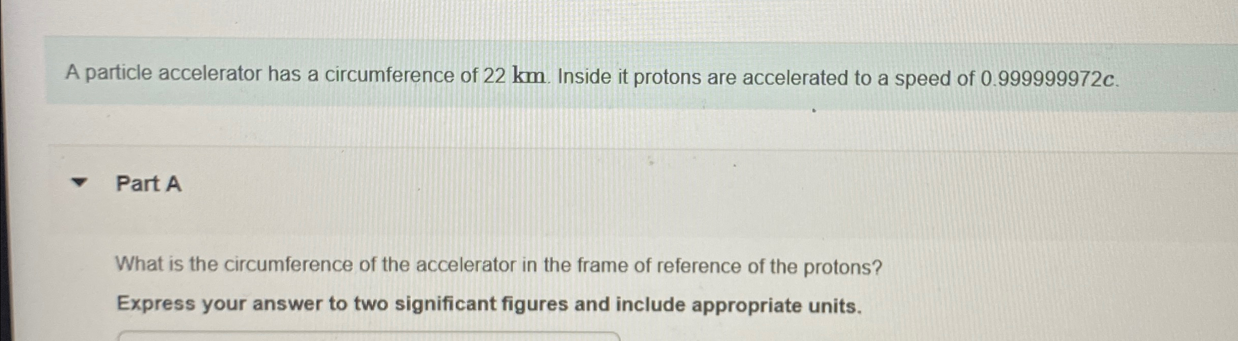 Solved A particle accelerator has a circumference of 22km. | Chegg.com