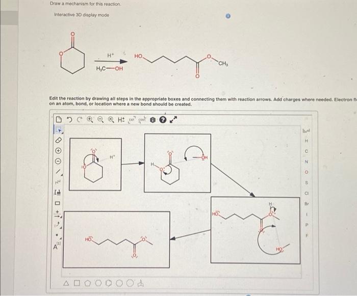 Solved Draw a mechanism for this reaction. Interactive 3D | Chegg.com