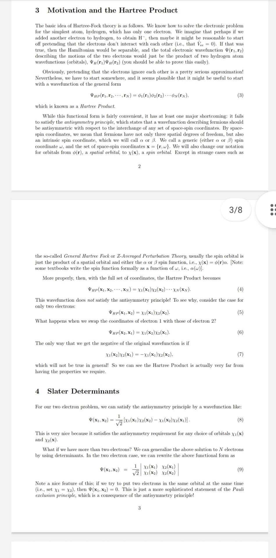 Solved An Introduction to Hartree-Fock Molecular Orbital | Chegg.com