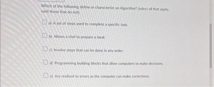 Solved Which of the following define or characterize an | Chegg.com Solved Which of the following define or characterize an | Chegg.com
