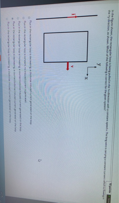 Solved In the figure shown, the rectangular loop is being | Chegg.com