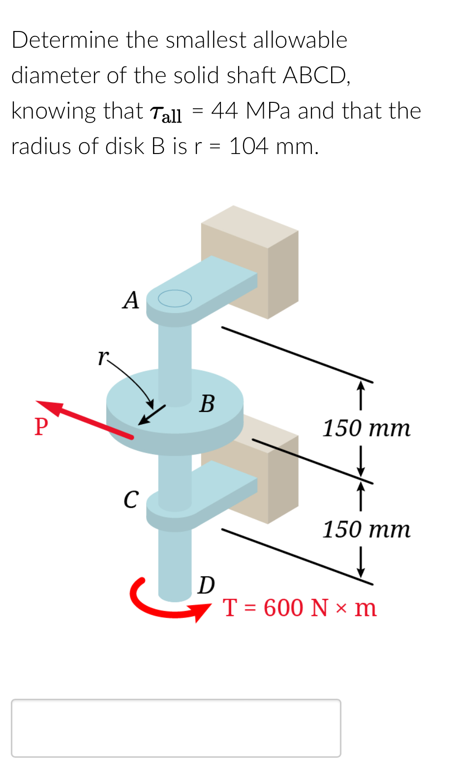 Determine The Smallest Allowable Diameter Of The