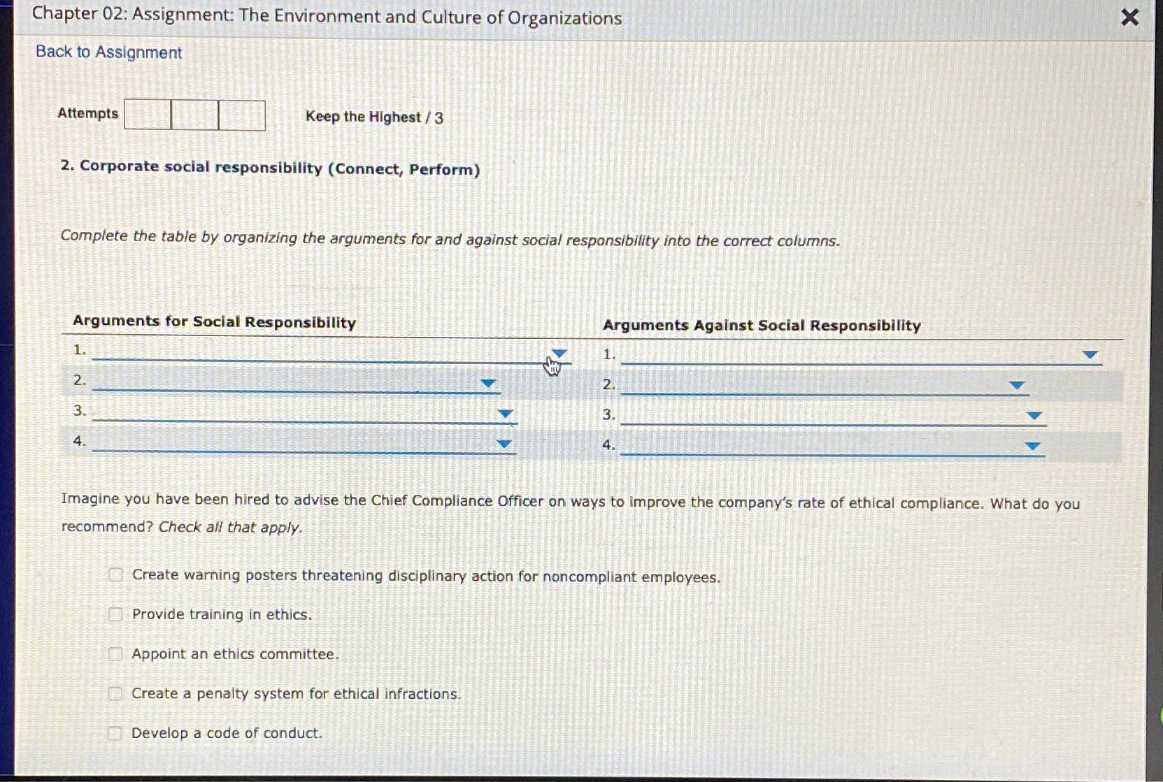 Solved Chapter 02: Assignment: The Environment and Culture | Chegg.com