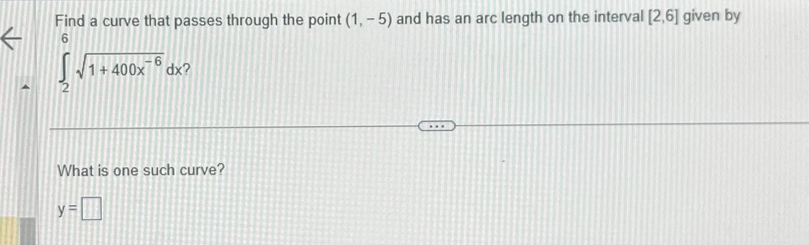 Solved Find a curve that passes through the point (1,-5) | Chegg.com