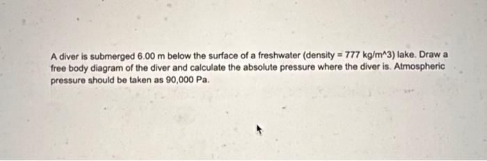 Solved free body diagram of the diver and calculate the | Chegg.com