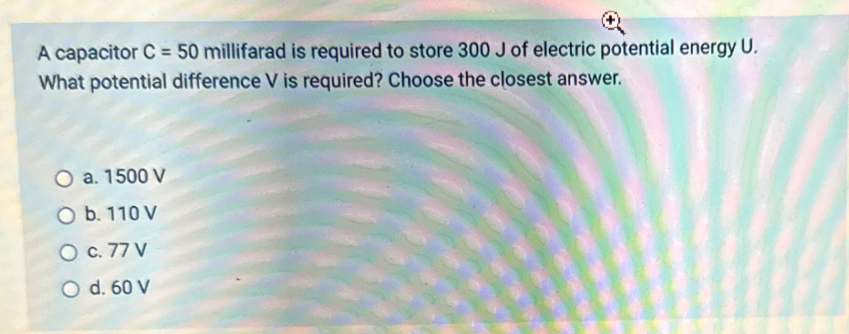 Solved A capacitor C=50 ﻿millifarad is required to store | Chegg.com
