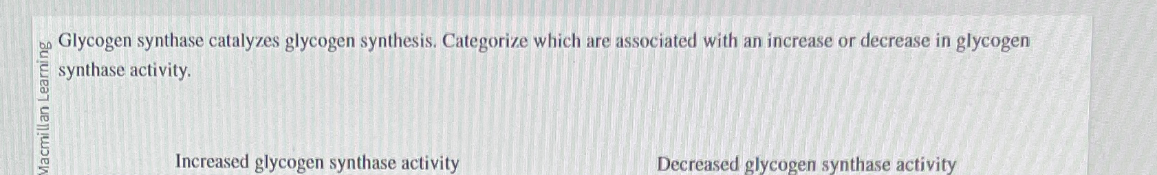 Solved Glycogen synthase catalyzes glycogen synthesis. | Chegg.com