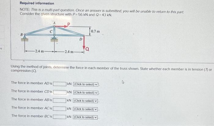 Solved Required information NOTE: This is a multi-part | Chegg.com
