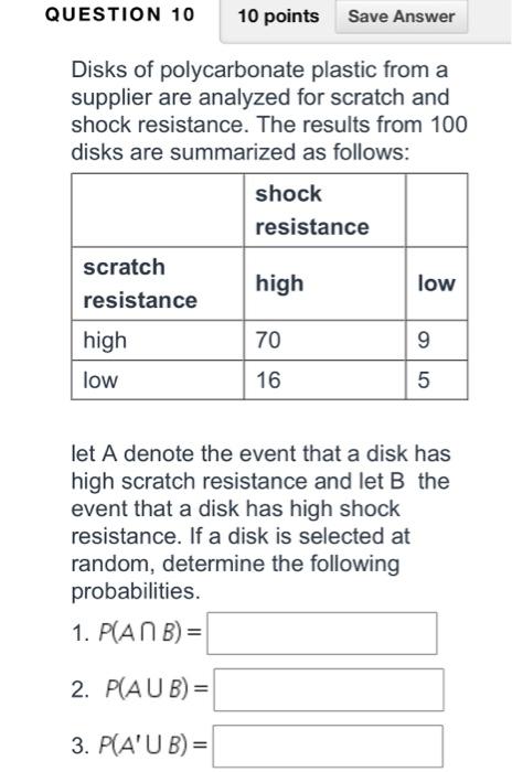 Solved Disks of polycarbonate plastic from a supplier are | Chegg.com