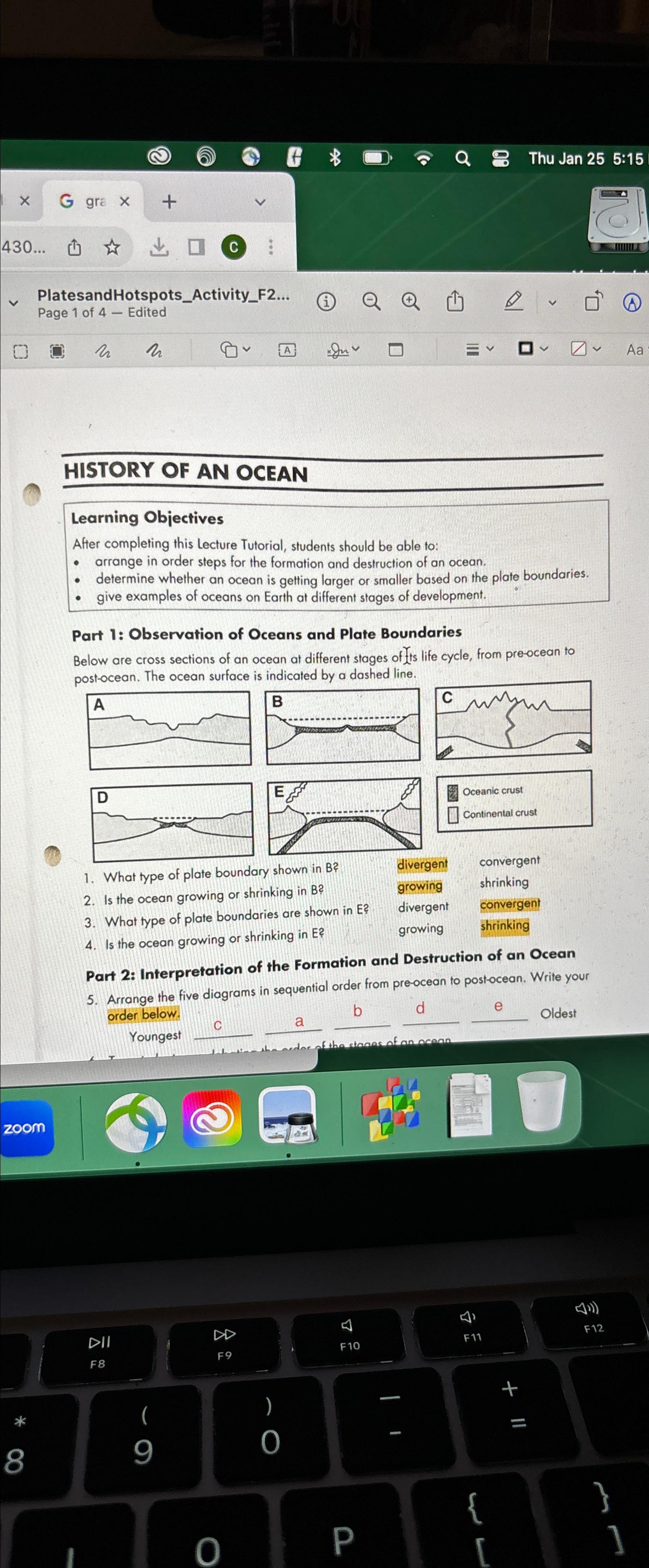 Solved HISTORY OF AN OCEANLearning ObjectivesAfter | Chegg.com