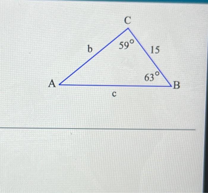 Solved Solve the triangle shown to the right. A≈ (Simplify | Chegg.com