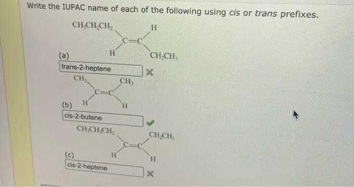 Solved Write the IUPAC name of each of the following using | Chegg.com