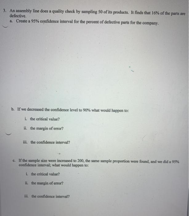 Solved AP Stats Worksheet: Confidence intervals with | Chegg.com