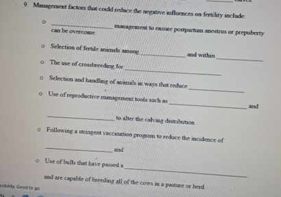 Solved Management factors that could reduce the acgative | Chegg.com