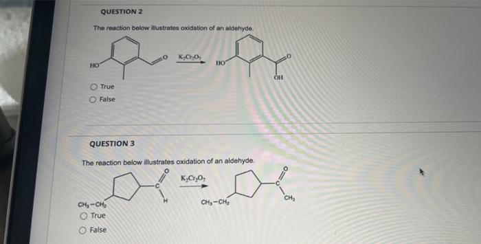 Solved The reaction below illustrates oxidation of an | Chegg.com
