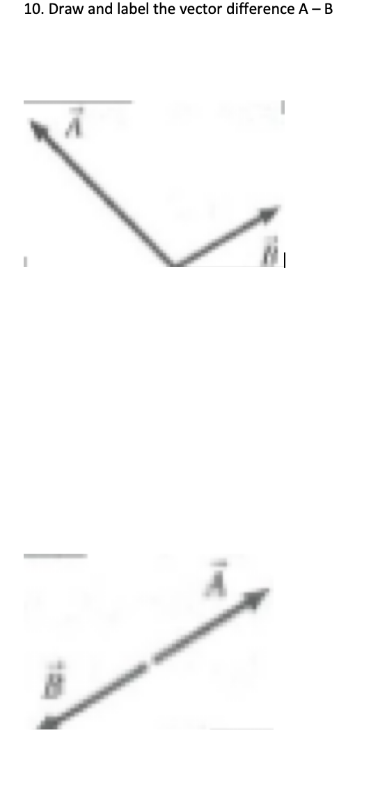 Solved Draw and label the vector difference A-B. ﻿Explain | Chegg.com
