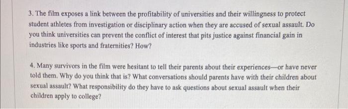 Solved this is a womens gender sexuality class. The hunting | Chegg.com