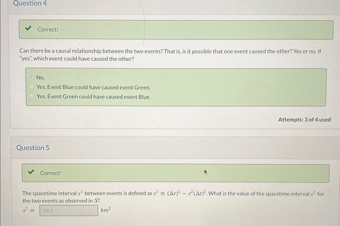 Solved Two events ("Blue" and "Green") are observed in an | Chegg.com