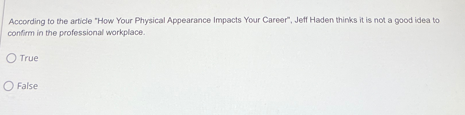 Solved According to the article "How Your Physical | Chegg.com