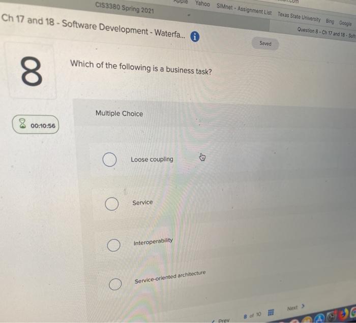 Solved CIS3380 Spring 2021 Yahoo SIMnet - Assignment List | Chegg.com