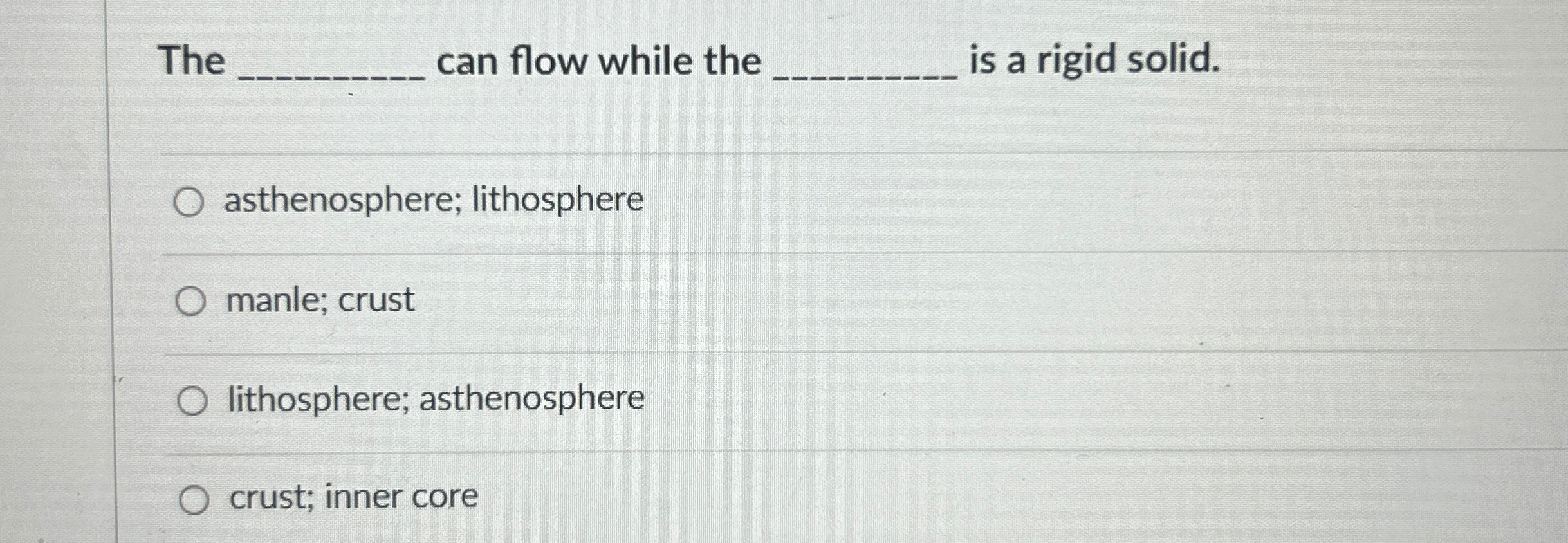 Solved The ﻿can flow while the ﻿is a rigid | Chegg.com