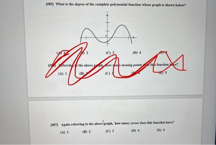 Solved [\#85] What is the degree of the complete polynomial | Chegg.com