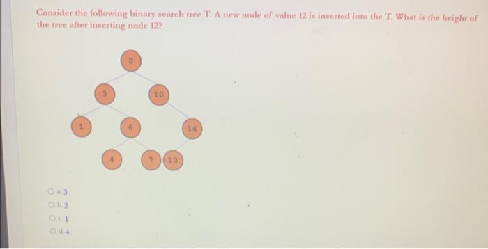 Given the below Binary Search Tree, Answer the | Chegg.com