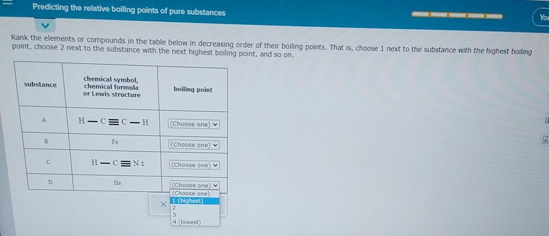 Solved Predicting the relative boiling points of pure | Chegg.com