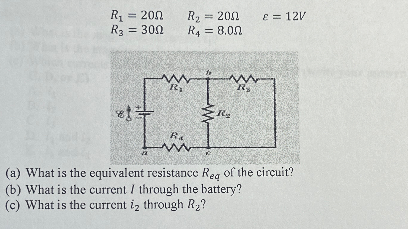 Solved ]=20Ω,R2=[20Ω(a) ﻿What is the equivalent resistance | Chegg.com