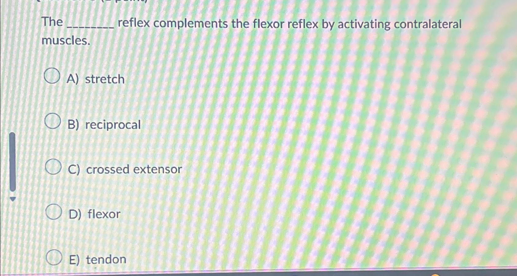 Solved The reflex complements the flexor reflex by | Chegg.com