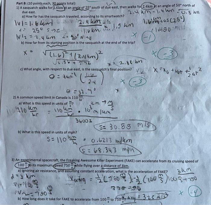 Solved Part B: ( 10 points each, 30 points total): 1) A | Chegg.com
