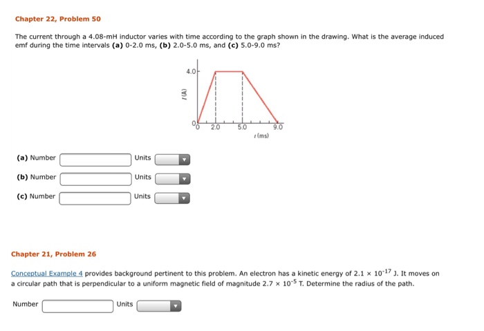 Solved Chapter 22, Problem 50 The current through a 4.08-mH | Chegg.com