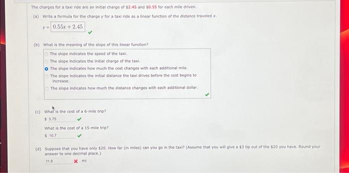 Solved (b) What is the meaning of the slope of this linear | Chegg.com