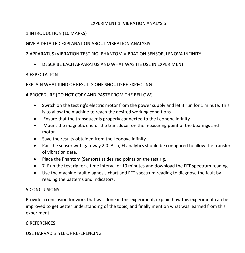 Solved EXPERIMENT 1: VIBRATION ANALYSIS1.INTRODUCTION (10 | Chegg.com