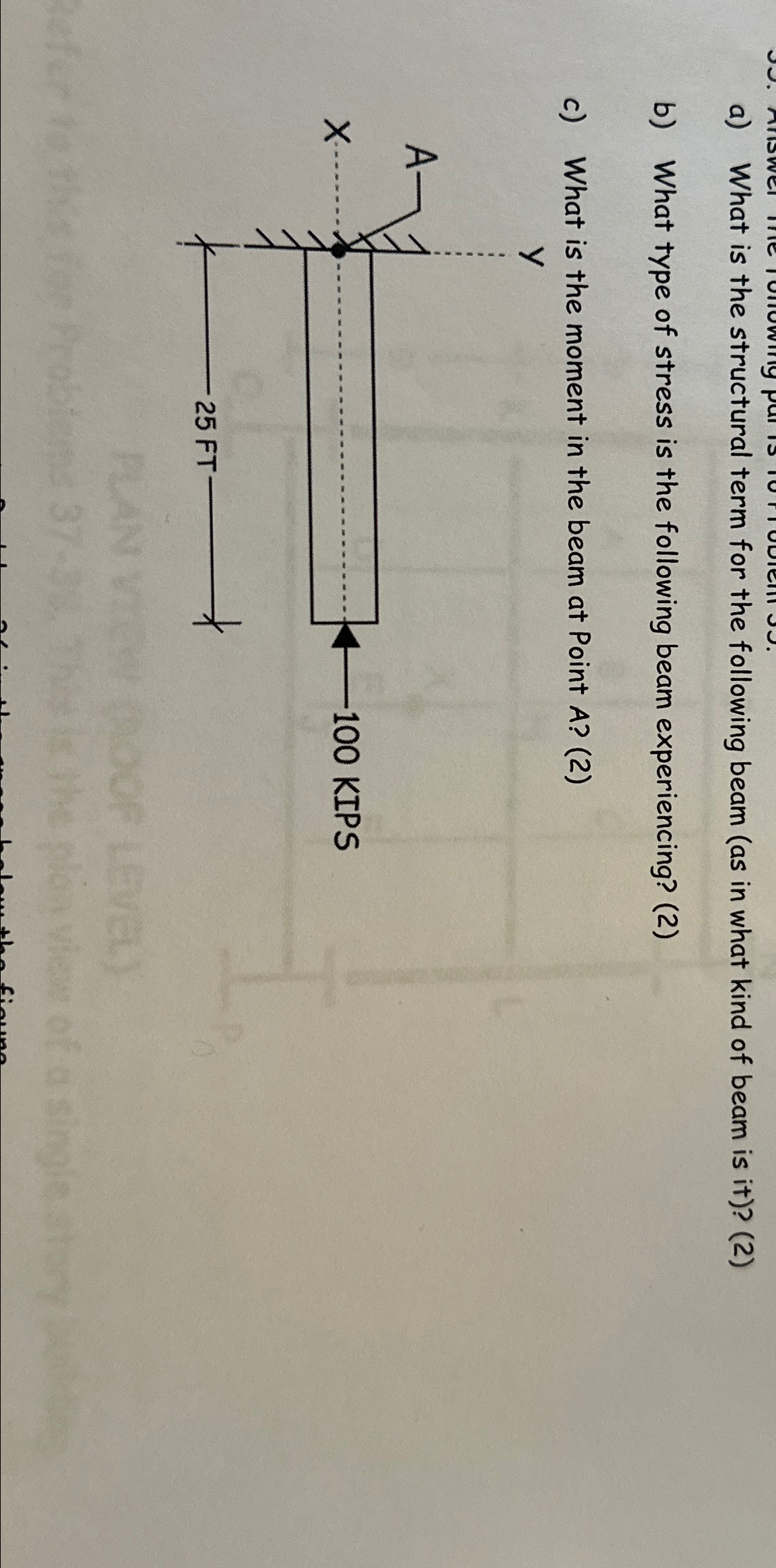 Solved a) ﻿What is the structural term for the following | Chegg.com