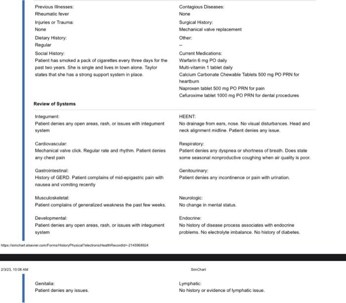 Solved Nursing Diagnosis of Ineffective Tissue perfusion to | Chegg.com