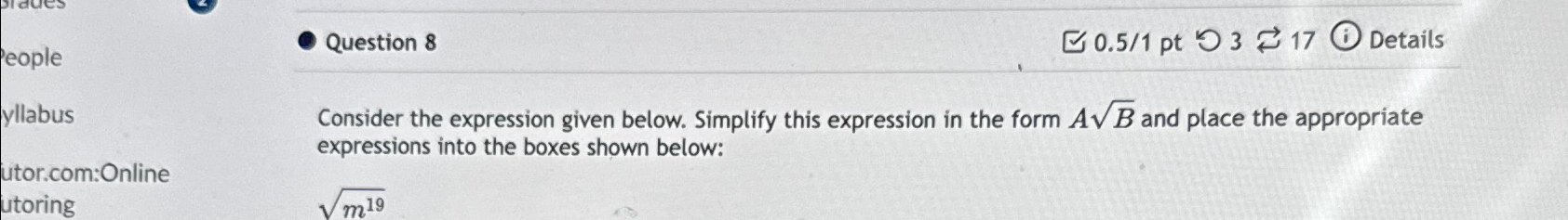 Solved Consider the expression given below. Simplify this | Chegg.com