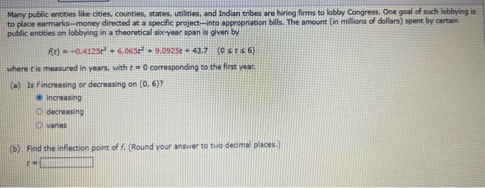 Solved Determine where the function is concave upward and | Chegg.com