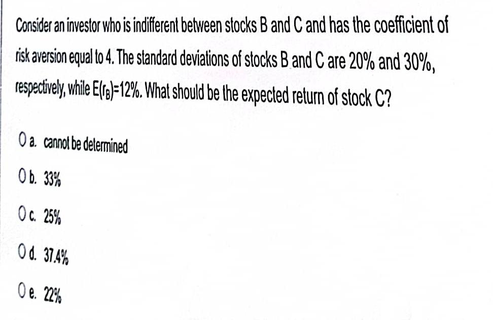 Solved Assume that an average coefficient of risk aversion | Chegg.com