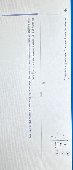 Solved Find the point(s) on the graph to the right where the | Chegg.com