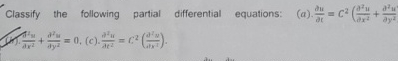 Classify the following partial differential | Chegg.com