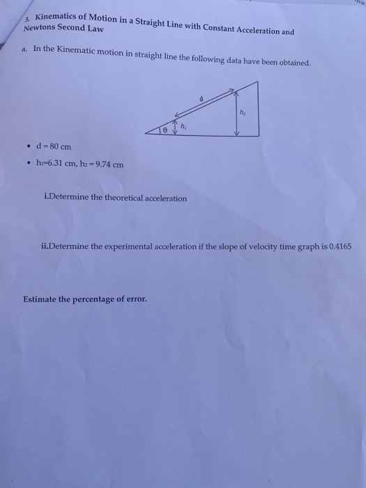 Solved Kinematics of Motion in a Straight Line with Constant | Chegg.com