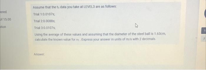 Solved Assume that the tt1 data you take at LEVEL3 are as | Chegg.com