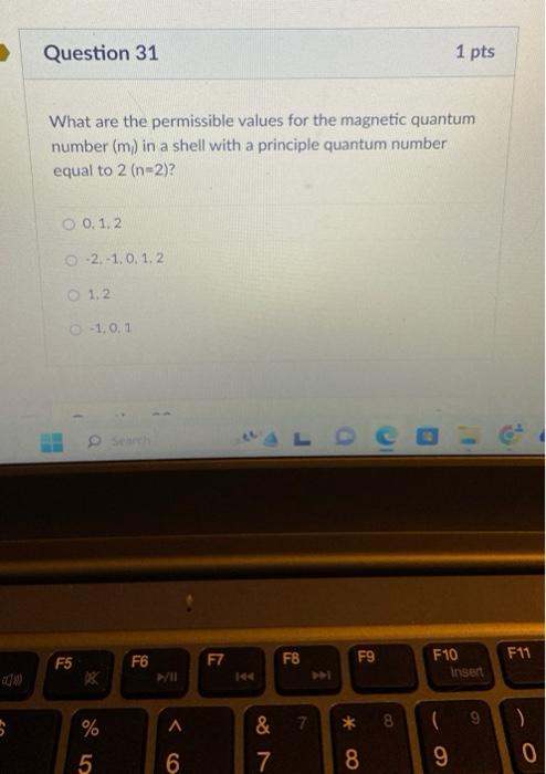 Solved What are the permissible values for the magnetic | Chegg.com