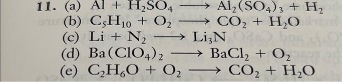 Solved Balance each equation by inspection;- 11. (a) Al + | Chegg.com