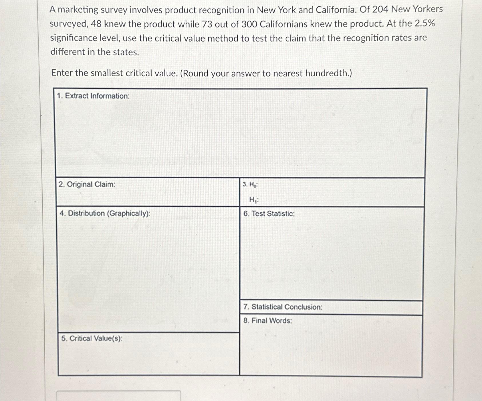Solved A marketing survey involves product recognition in | Chegg.com